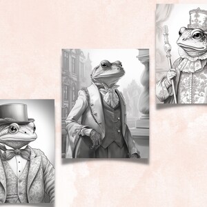 25 Fairytale Frogs Coloring Book, Printable Cute Frog Coloring Pages ...