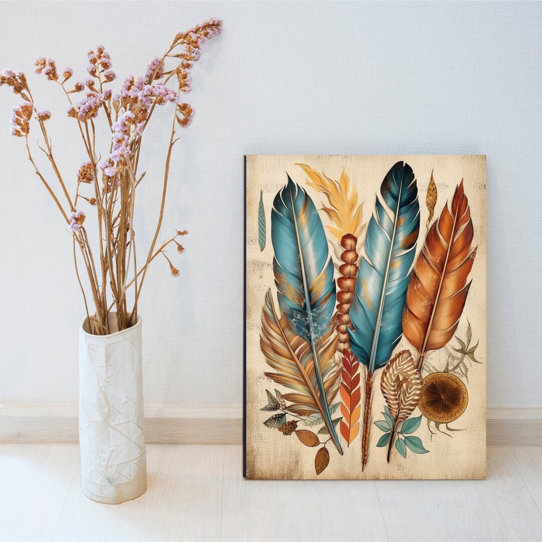 Boho Poster Print, Bohemian Wall Art, Hippie Chic, Modern Tribal Design ...