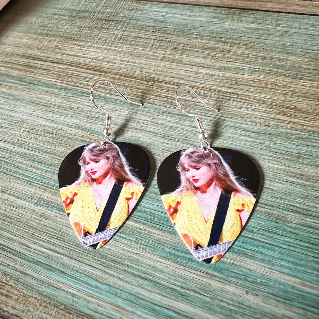 Taylor Swift Repurposed Guitar Pick Earrings Swifties Earrings Concert ...