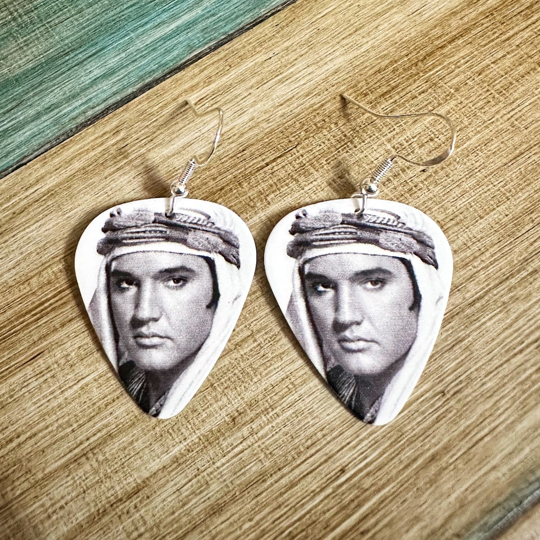 Elvis Presley Jewelry Elvis Presley Earrings Gift guitar Pick Earrings ...