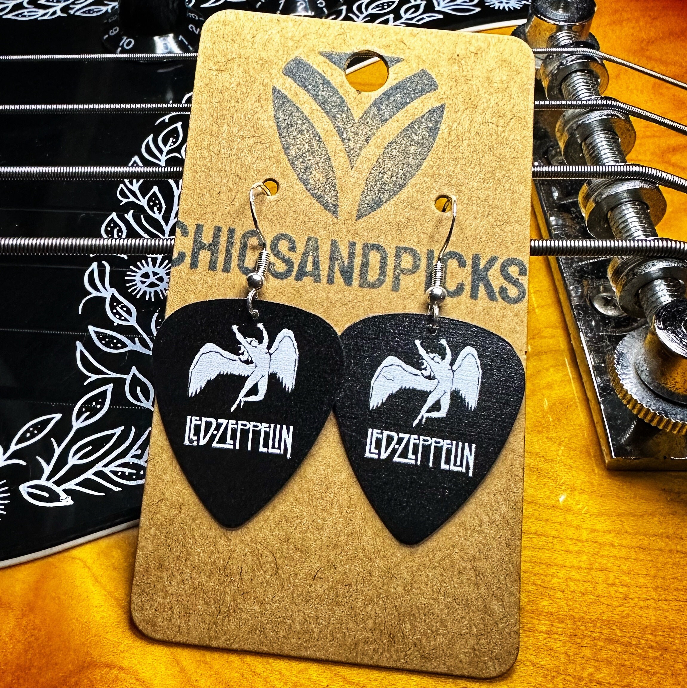 Led Zeppelin Led Zeppelin Earrings led Zeppelin Fan Gift - Etsy