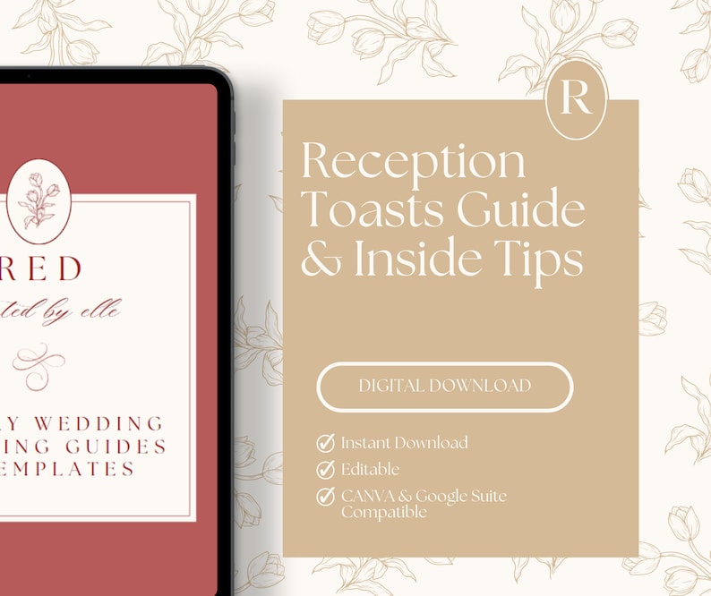 Wedding Reception Toasts Template - Etsy