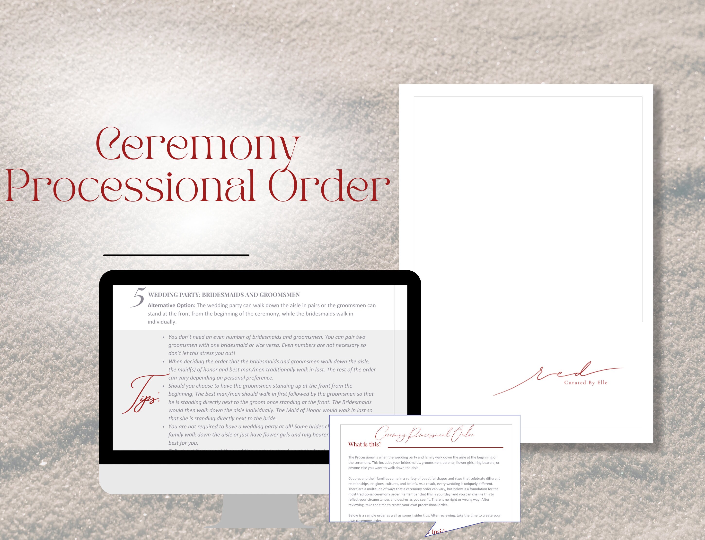Wedding Ceremony Processional Order Template - Etsy