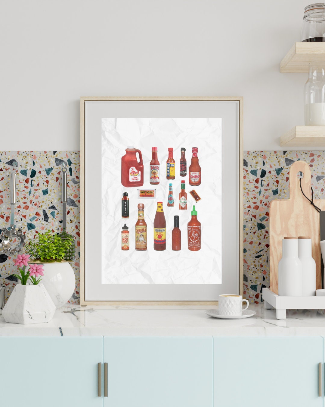 The Hot Sauce Poster Vintage Wall Art Instant Download Kitchen ...