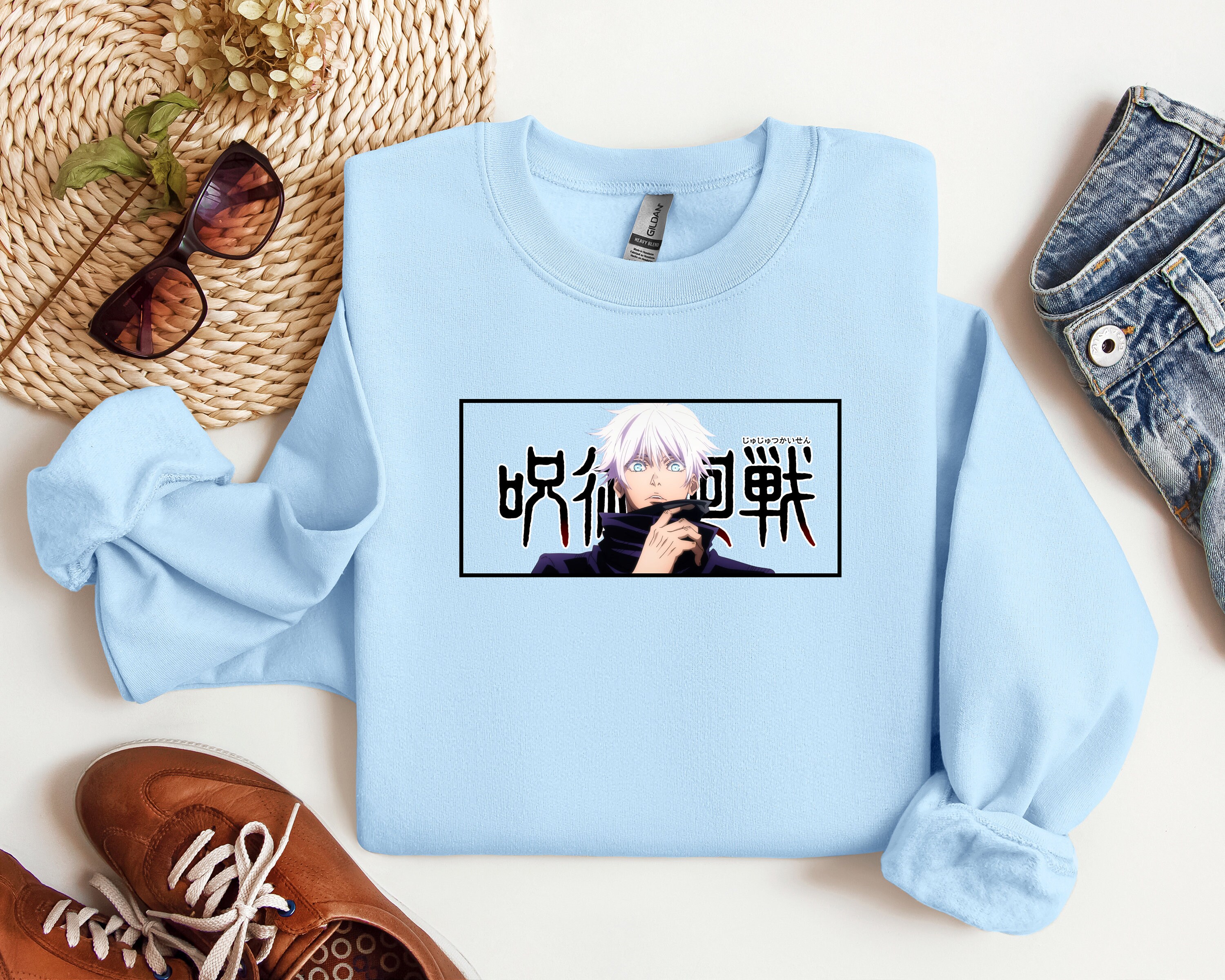 Gojo Satoru Crewneck Sweatshirt Jujutsu Kaisen Sweatshirt Anime ...
