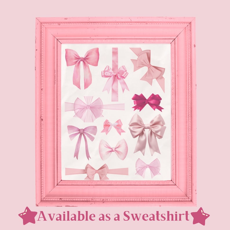 Bow Coquette Decor Print Cute Coquette Room Decor Print Bow Design ...