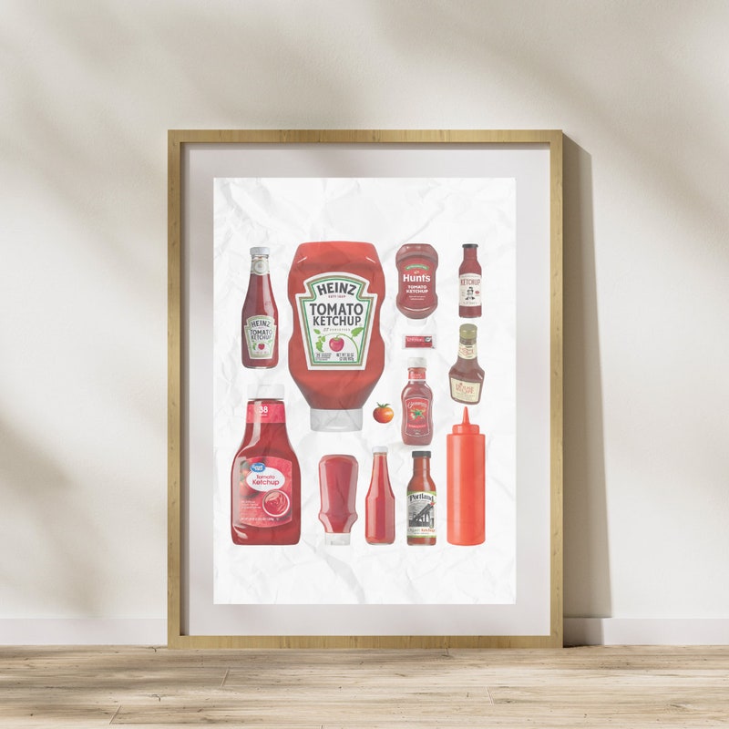 Scared Ketchup Art Etsy