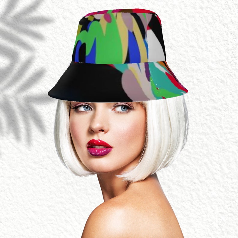 Artistic Glamour Essential: Multicolor Summer Fun Funky Chic Bob-bucket ...