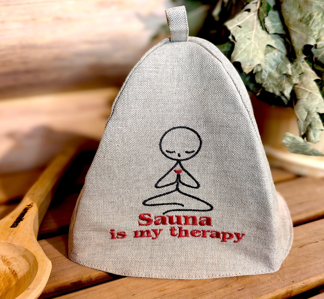 Embroidered Sauna Hats/ Sauna and Spa Hats/ Gift for Yoga Lover/ Three ...