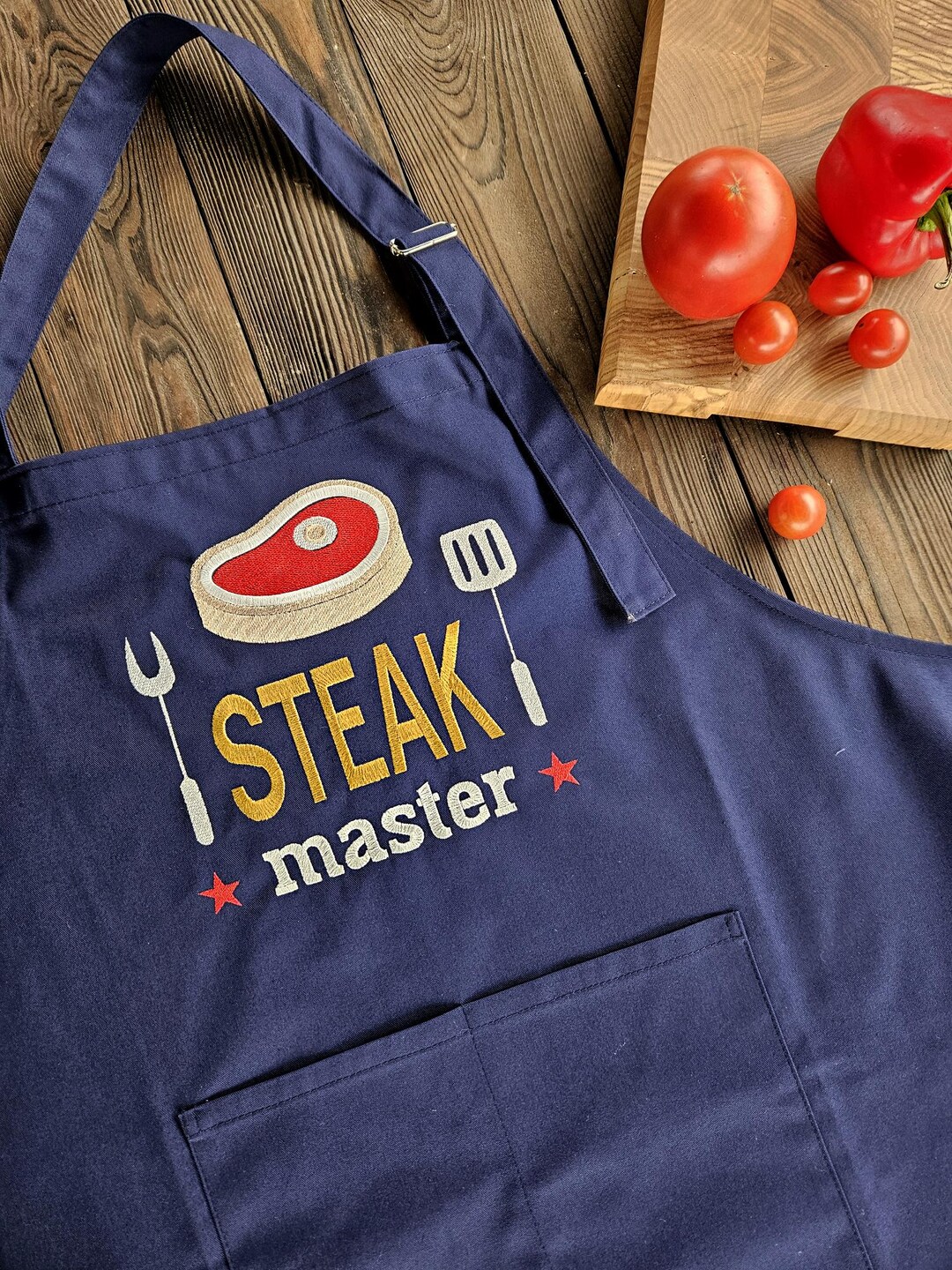 Embroidered Steak Master Apron BBQ Apron Embroidered Apron Apron With ...