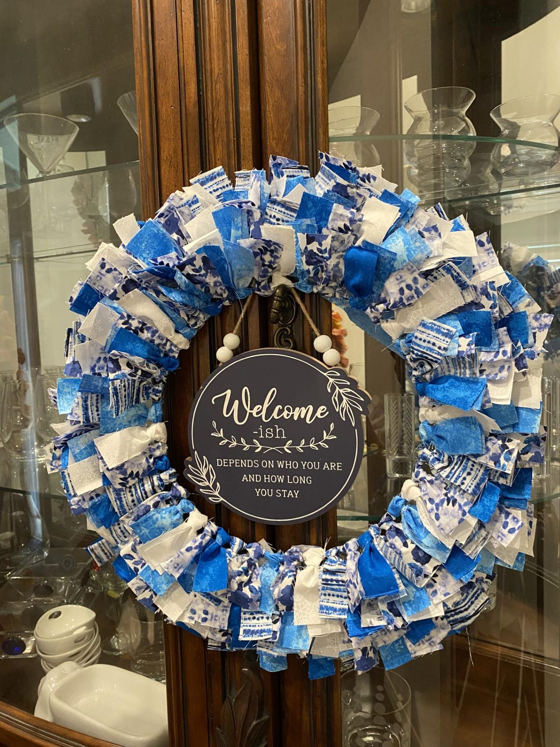 Welcome Rag Wreath - Etsy