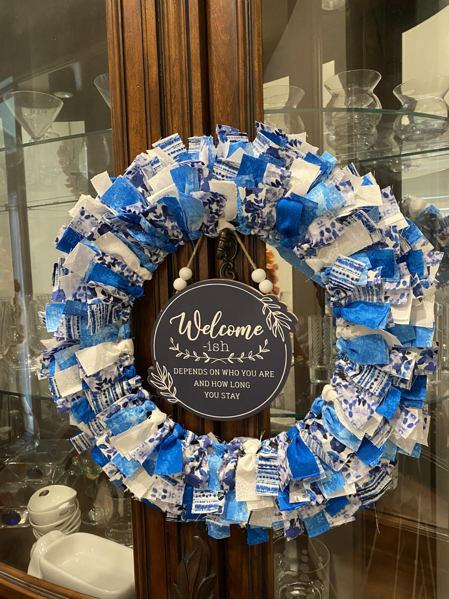 Welcome Rag Wreath - Etsy