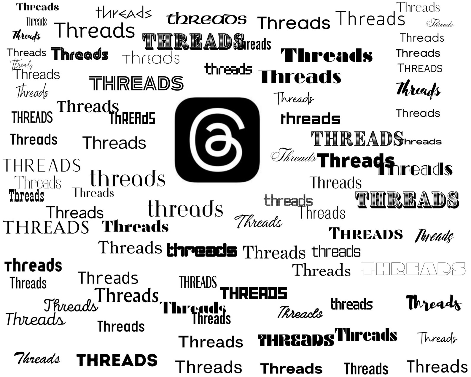 CANVA Threads Template Threads 100 Writing Fonts Threads - Etsy