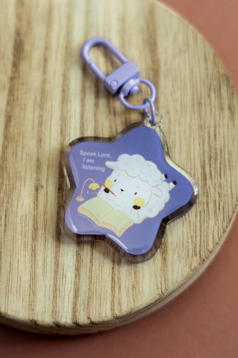 Bible Verse Keychain, 1 Samuel 3:9, Christian Acrylic Keychain ...