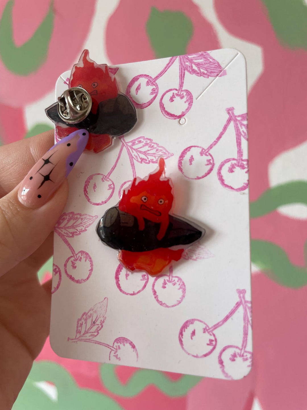 Howls Moving Castle Pin Calcifer Pin Badge - Etsy