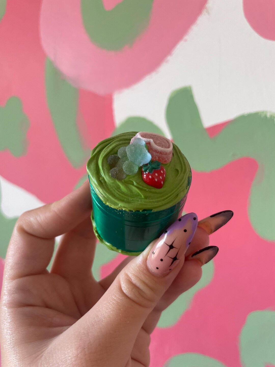 Green Metal Grinder| Green Cupcake Grinder | Cherry Cupcake Grinder ...