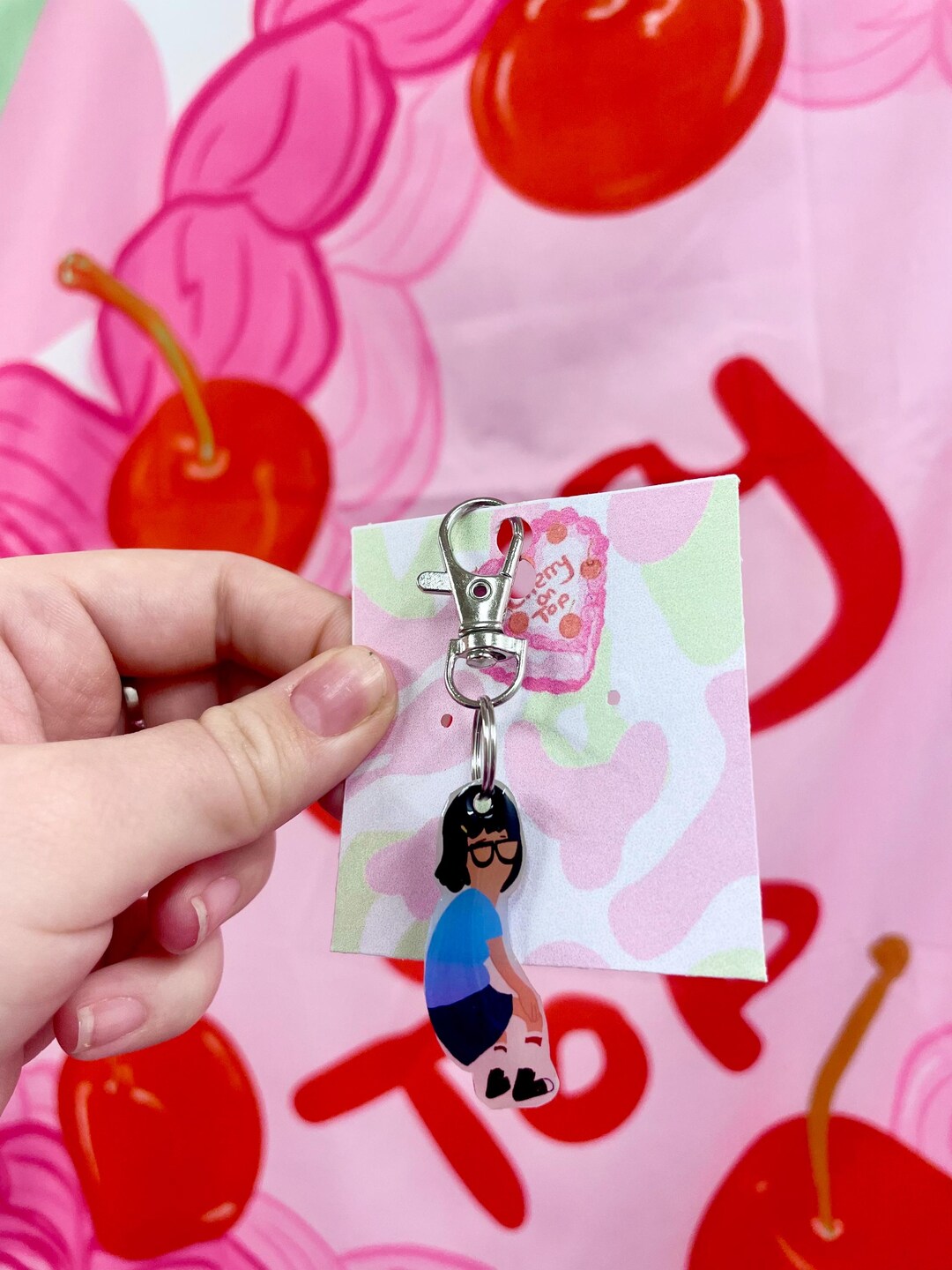 Bobs Burgers Inspired Keychain Tina Belcher Keychain Bobs Burgers Keyring Bobs Burgers Gifts ...