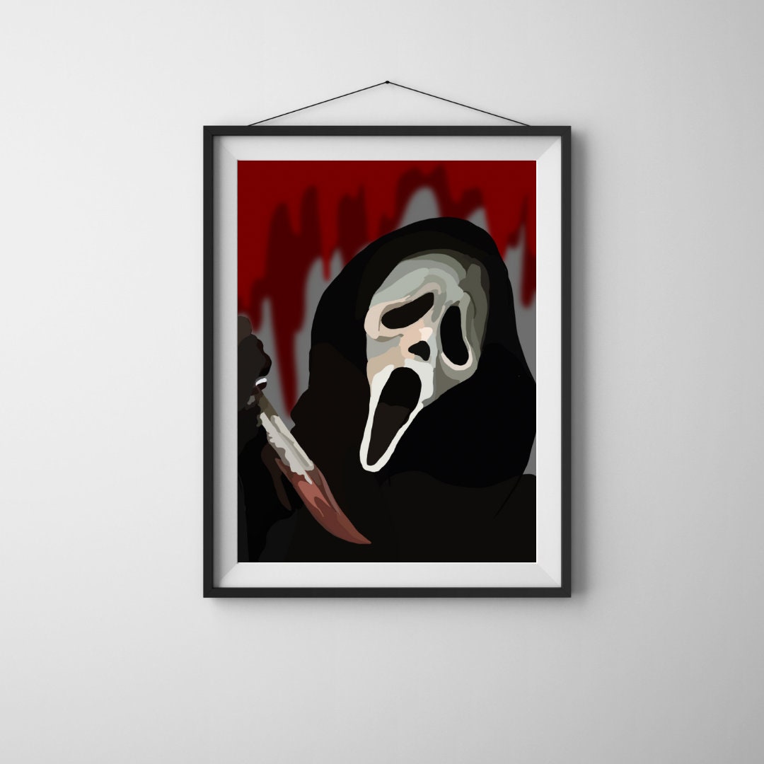 Scream Art Print a4 Scream Poster Halloween Poster Wall Art Art Prints ...