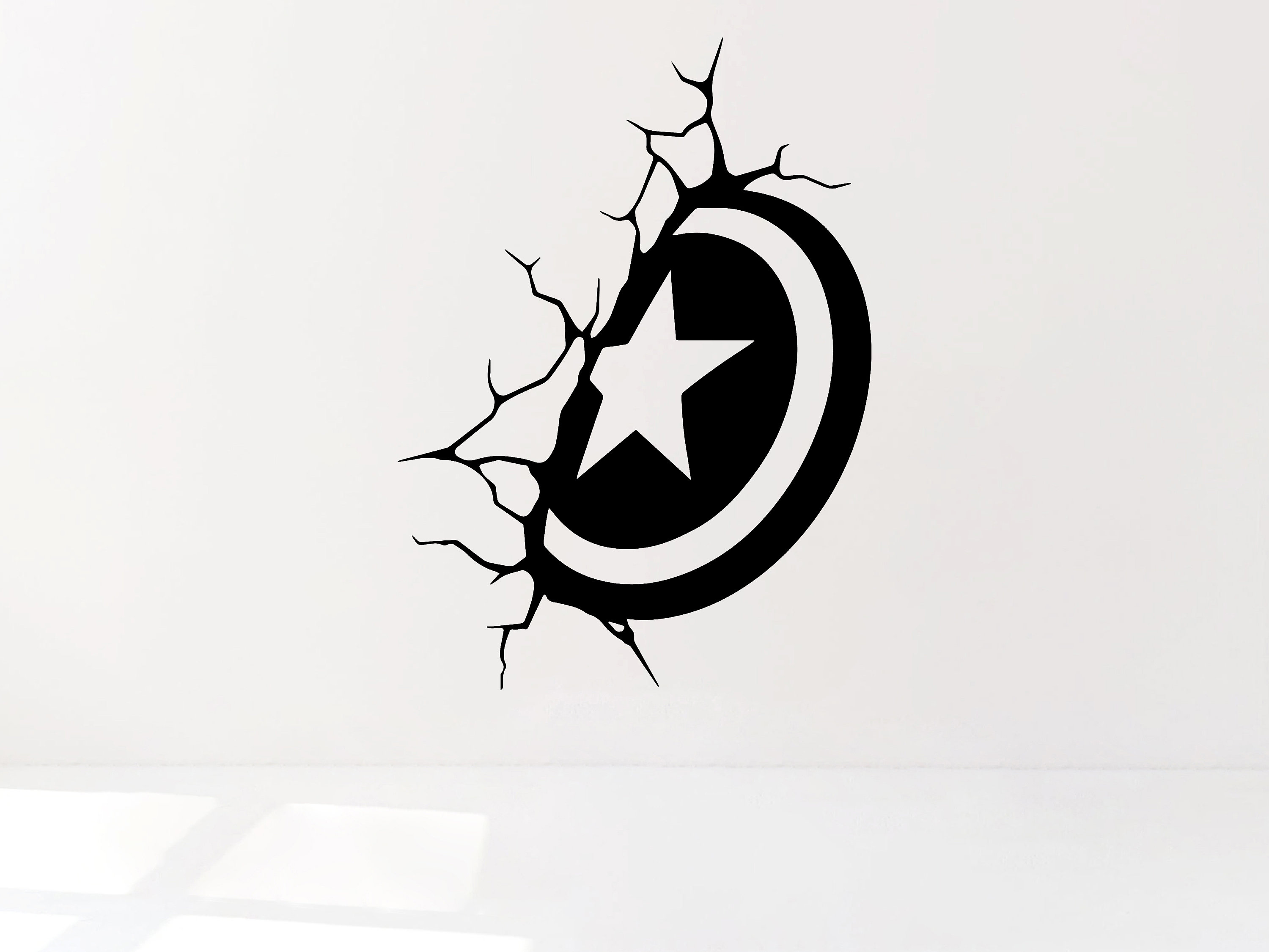 Captain America Shield Decal Super Hero Decal Avengers Sign Decal ...