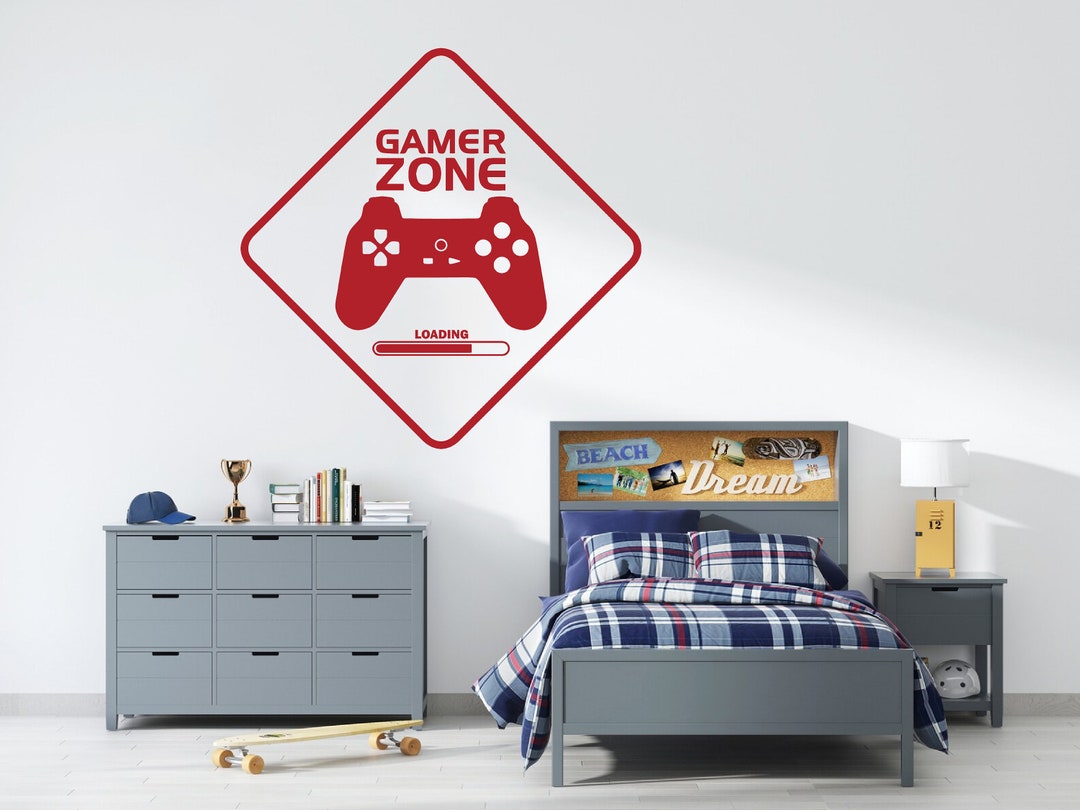 Gamer Zone Decal Game Decal Loading Decal Gamer Zone Wall Decal Gaming Controller Decal Gaming ...