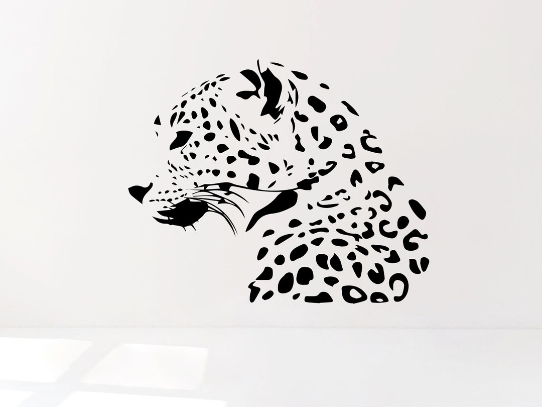 Cheetah Decal Puma Head Decal Wild Cat Decal Puma Decal Living Room Big ...