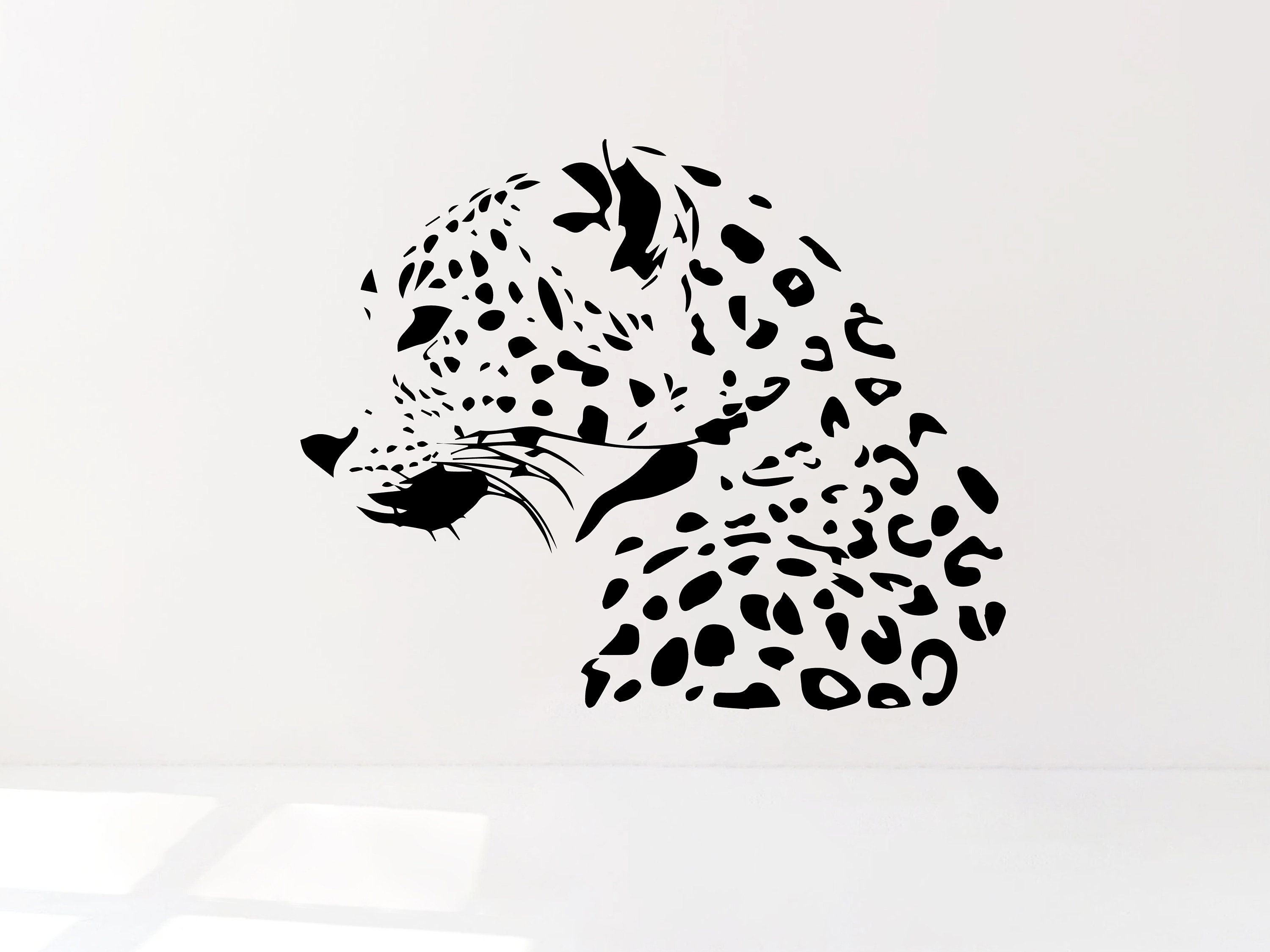 Cheetah Decal Puma Head Decal Wild Cat Decal Puma Decal Living Room Big ...