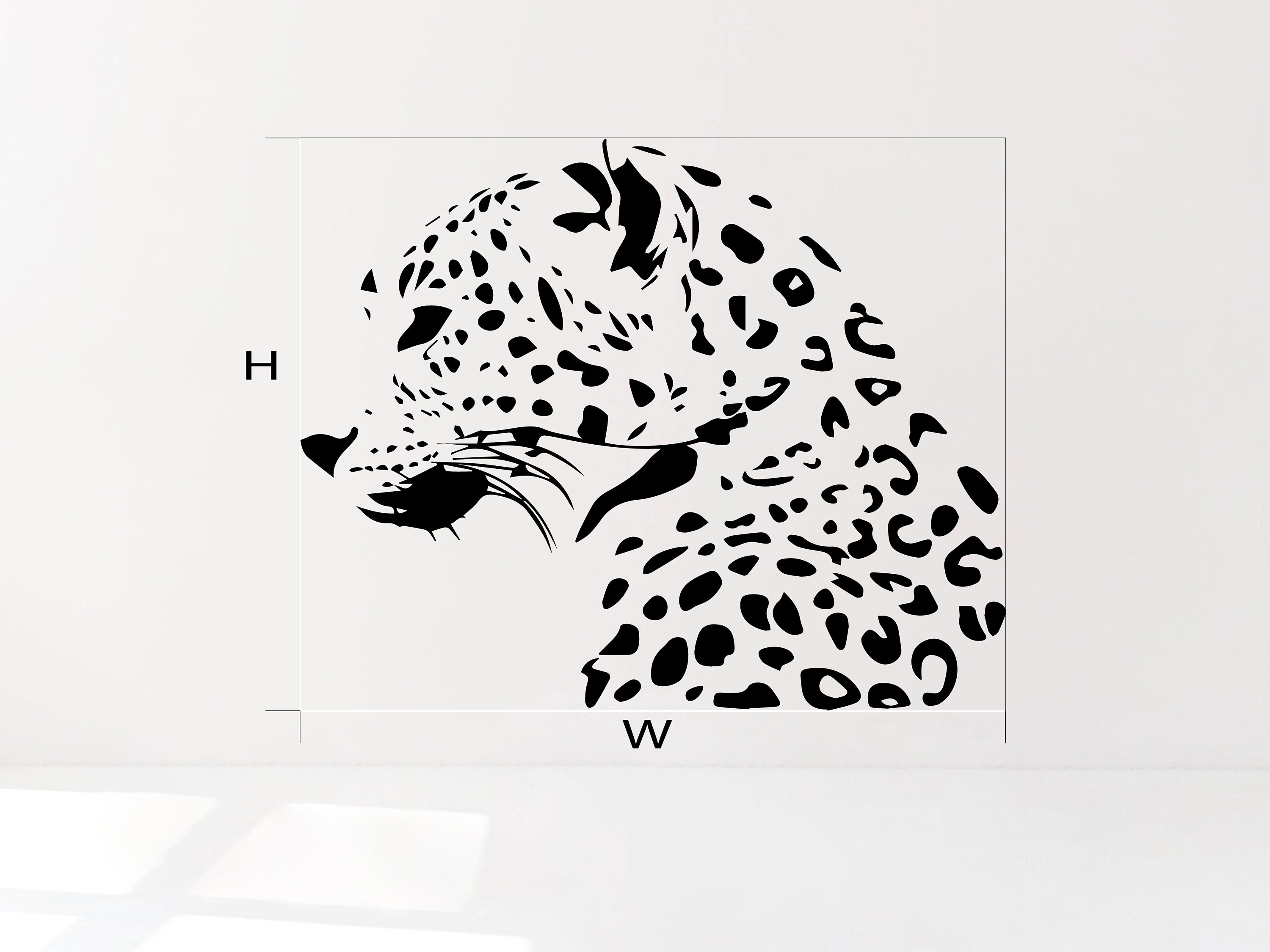 Cheetah Decal Puma Head Decal Wild Cat Decal Puma Decal Living Room Big ...