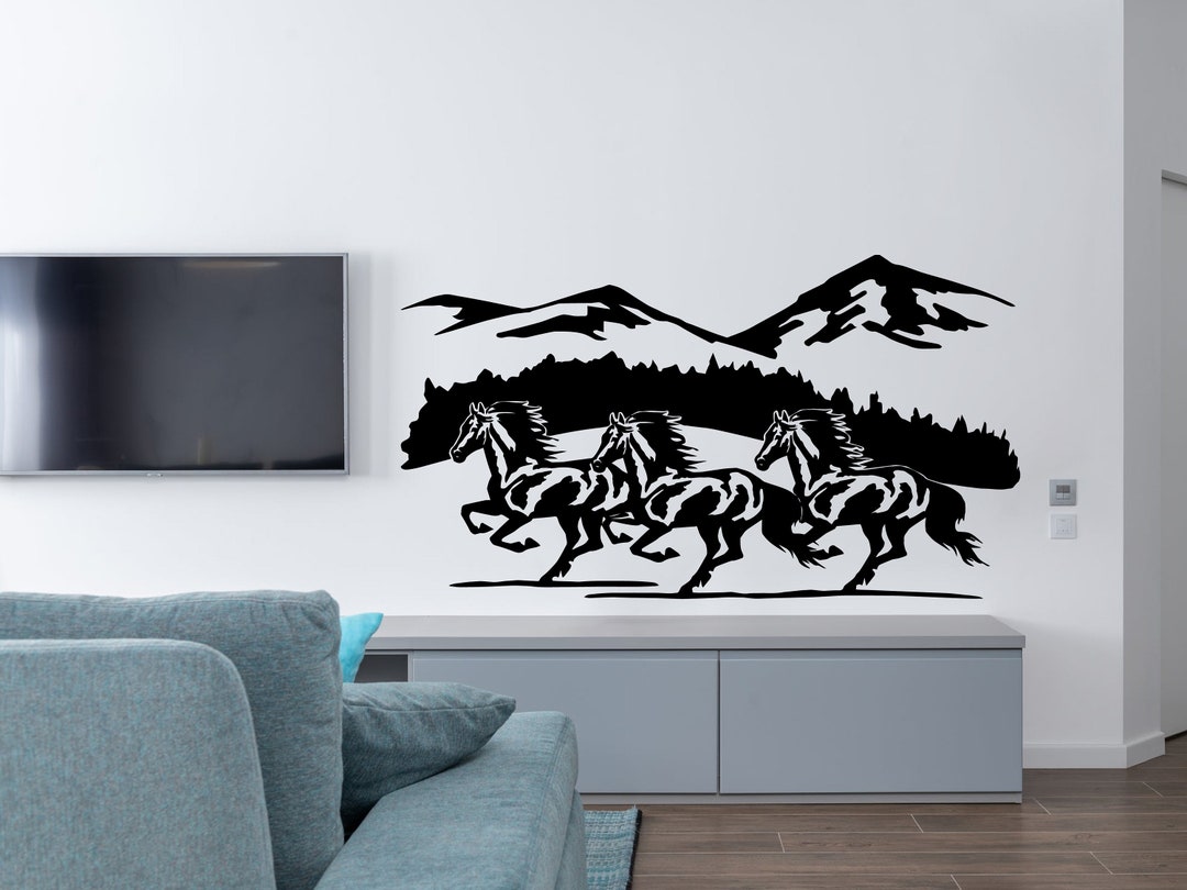 Wild Horses Vinyl Decal Sticker Horse Vinyl Decal Mustang Vinyl Decal ...