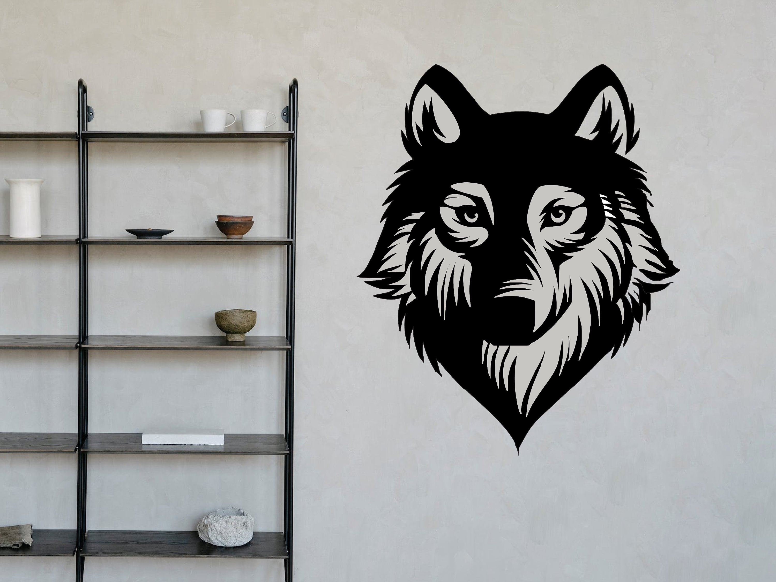Wolf Vinyl Decal Sticker Wolf Face Vinyl Decal Wolf Head Vinyl Decal ...