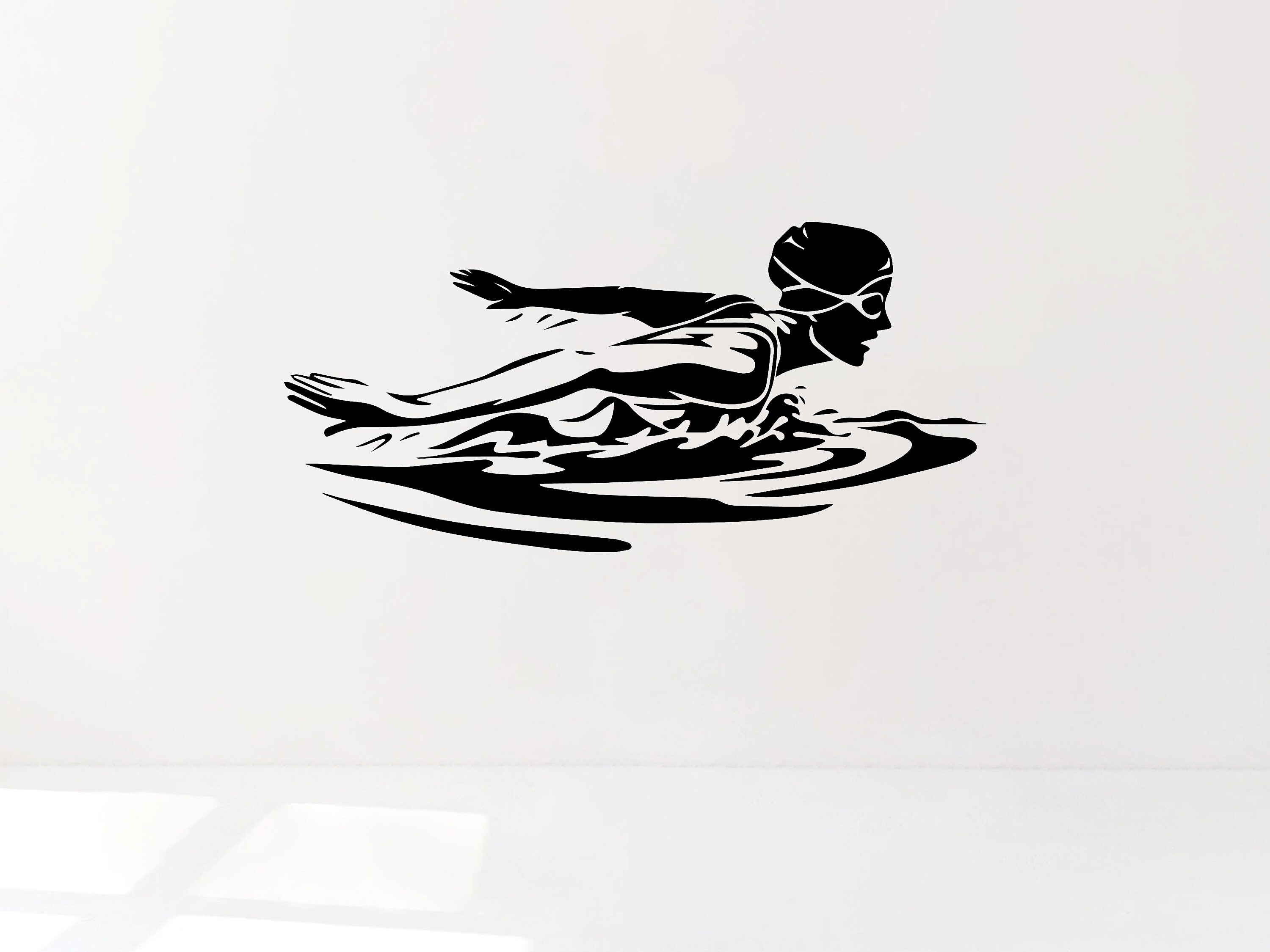 Swim Decal Swimming Decal Swim Team Vinyl Wall Decal Swimmer Girl Decal ...