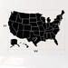 USA Map Decal America Map Decal USA States Decal Virginia Decal USA ...