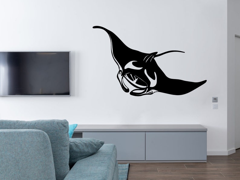 Manta Ray Decal Stingray Decal Flying Fish Wall Decal Ocean Life Decal ...