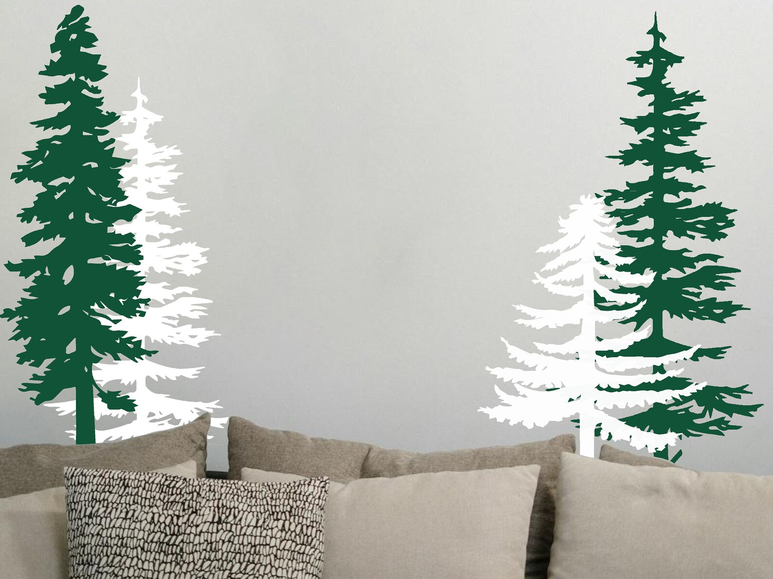 Large Trees Wall Decal Forest Wall Decal Large Forest Wall Decal Kids ...