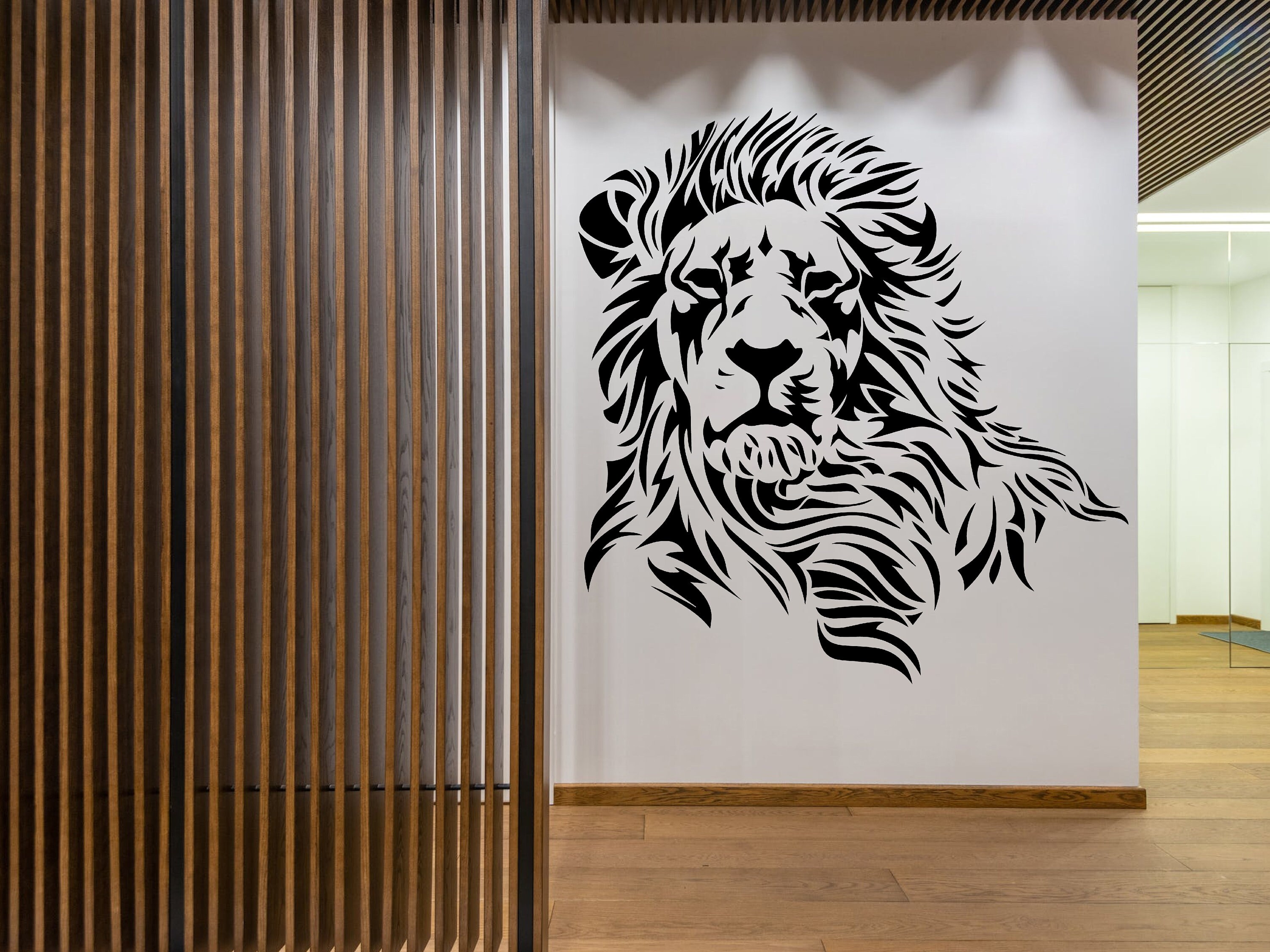 Lion Wall Decal Lion Head Wall Decals Lion Wall Art Lion Wall Sticker ...