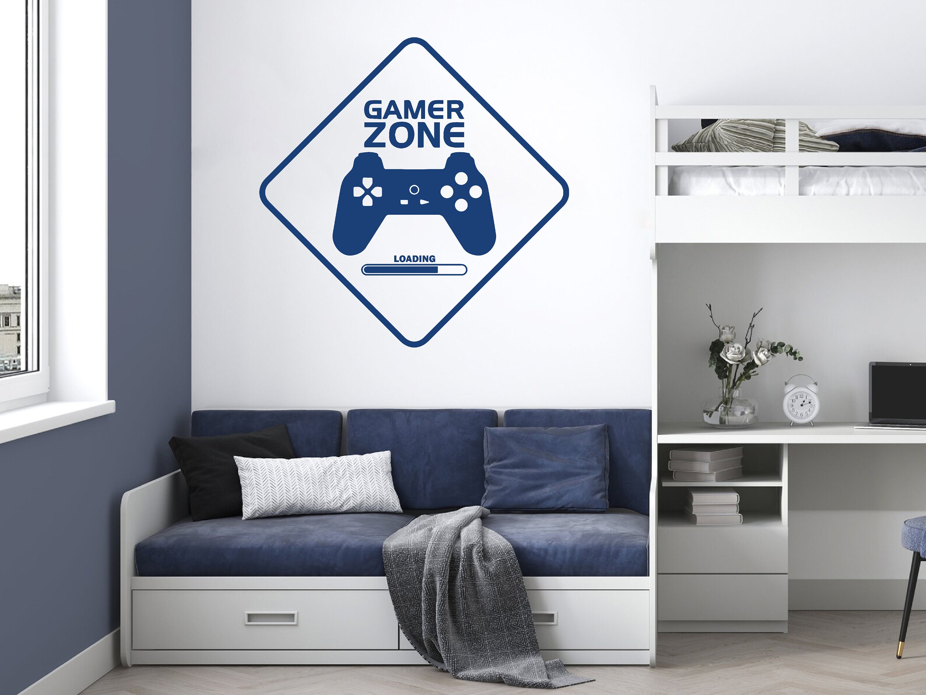 Gamer Zone Decal Game Decal Loading Decal Gamer Zone Wall Decal Gaming ...