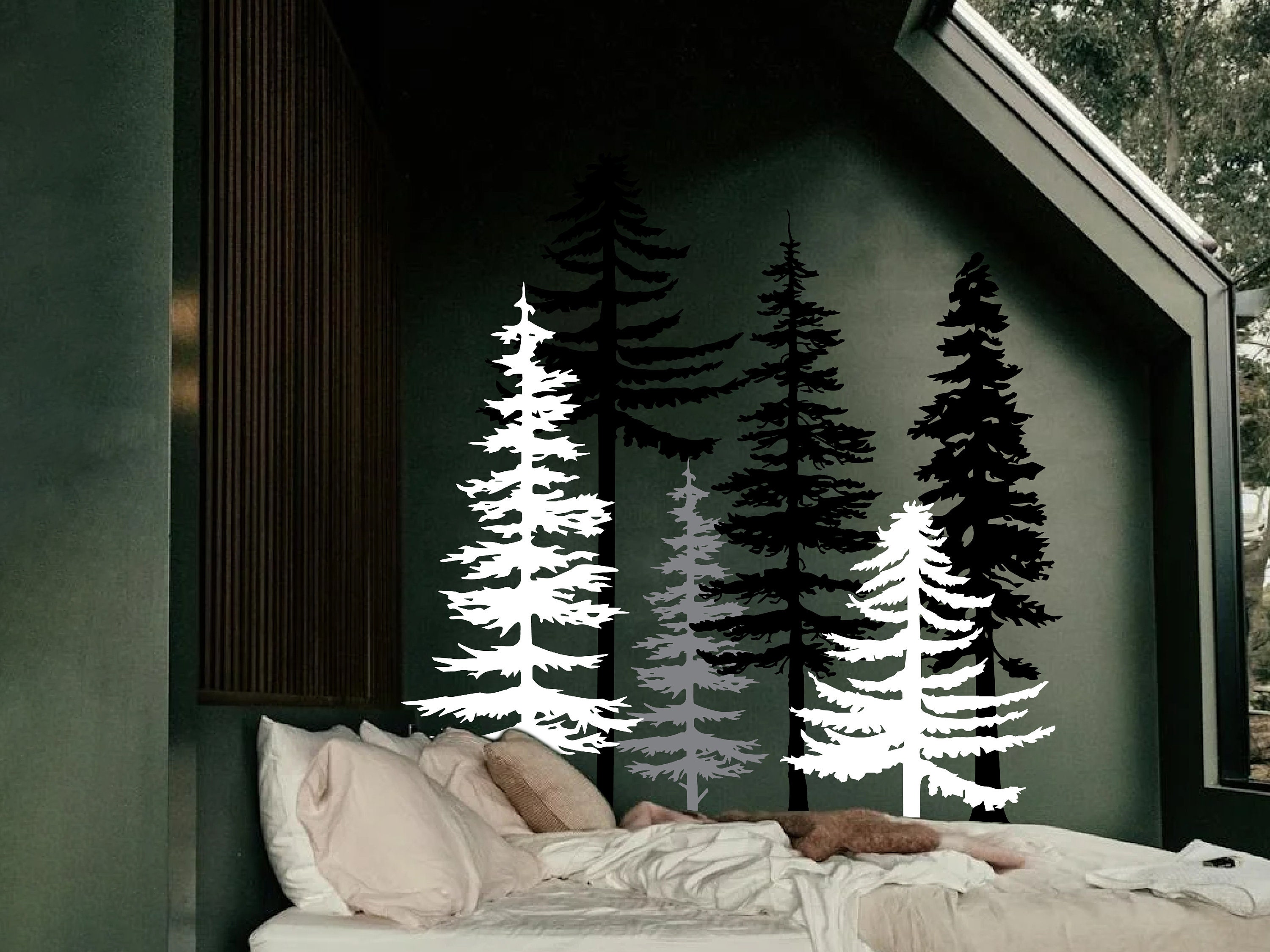 Large Trees Wall Decal Forest Wall Decal Large Forest Wall Decal Kids Wall Decal Forest Wall ...