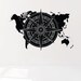 World Map Decal World Map Compass Decal Compass World Map Decal World ...