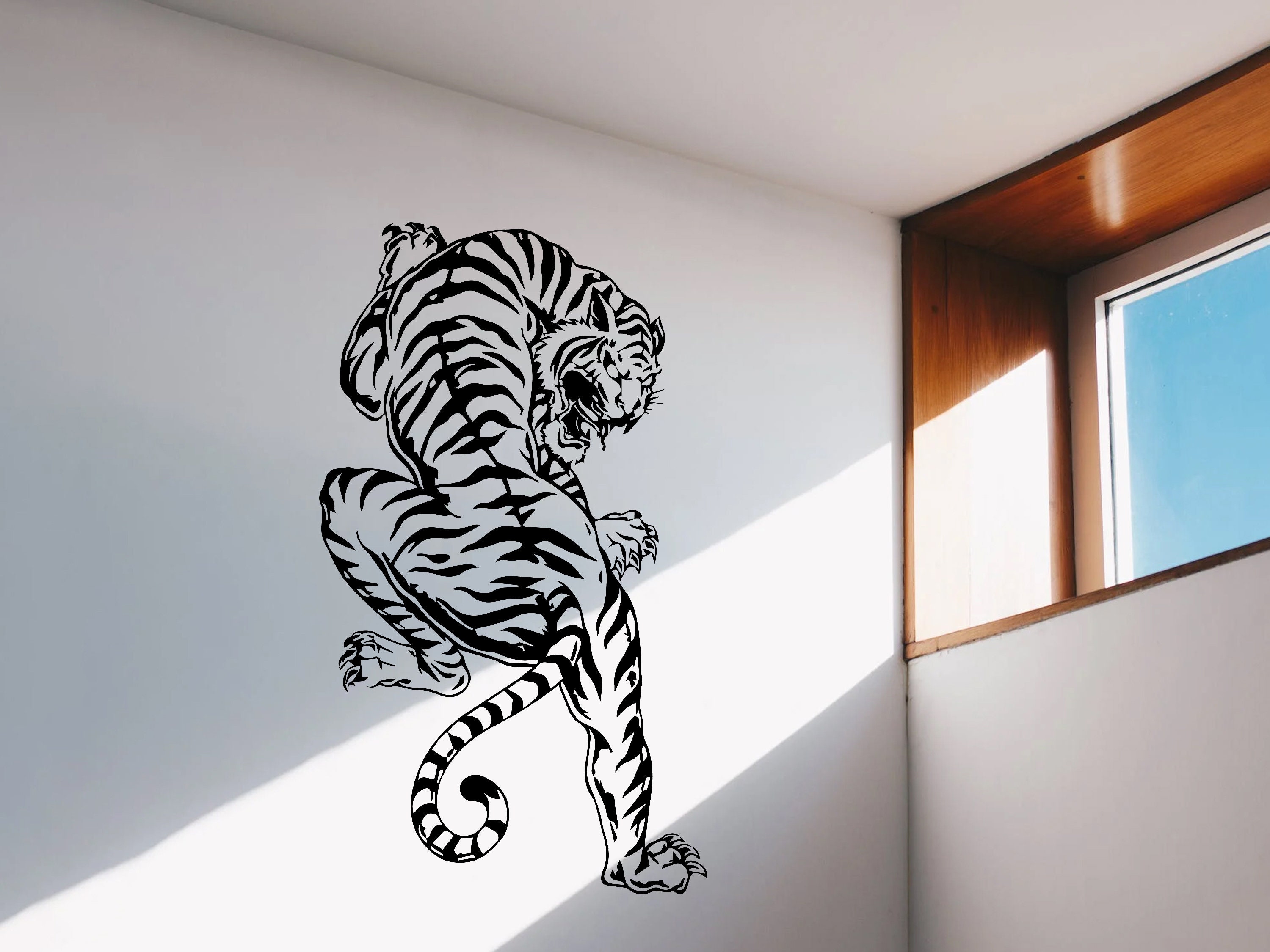 Fierce Tiger Decal Angry Tiger Decal Aggressive Tiger Decal Tiger Decal ...