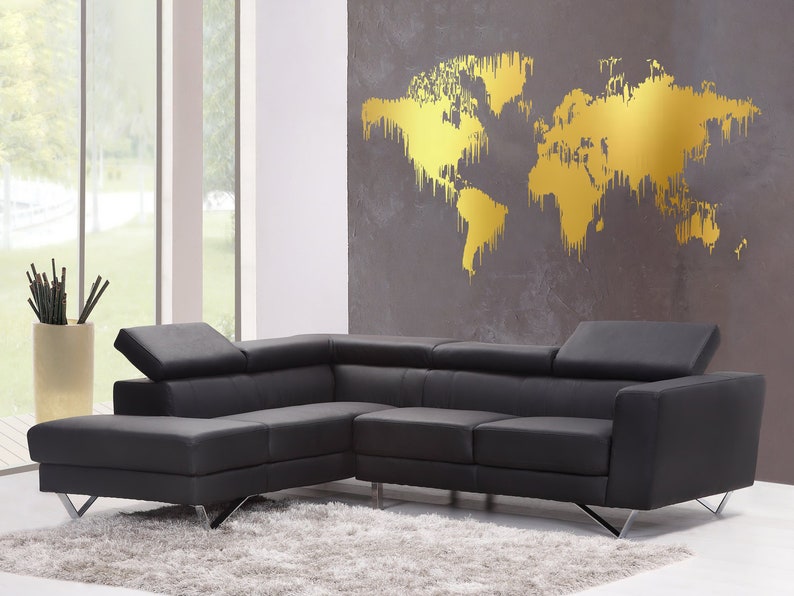 World Map Decal World Map Travel Decal Melting World Map Decal Global ...