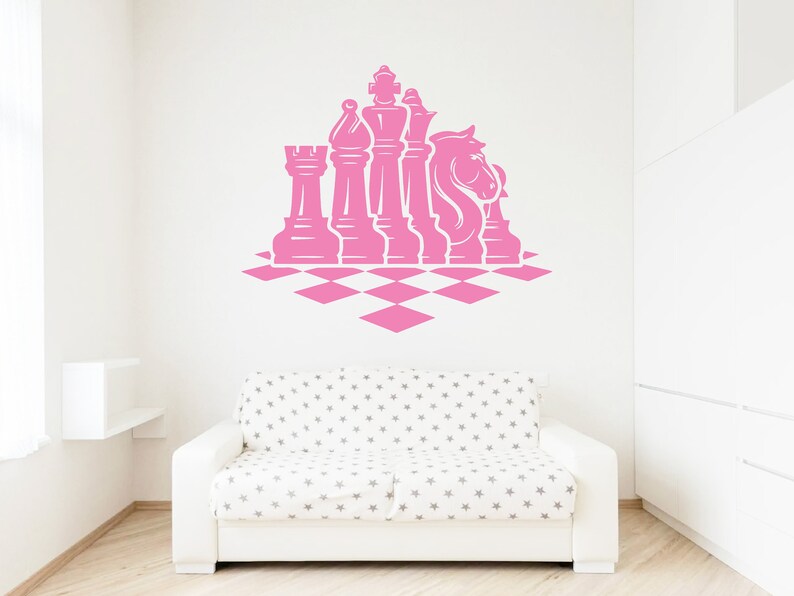 Chess Decal Chess Game Decal Game Room Chess Wall Decal Chess Piece ...