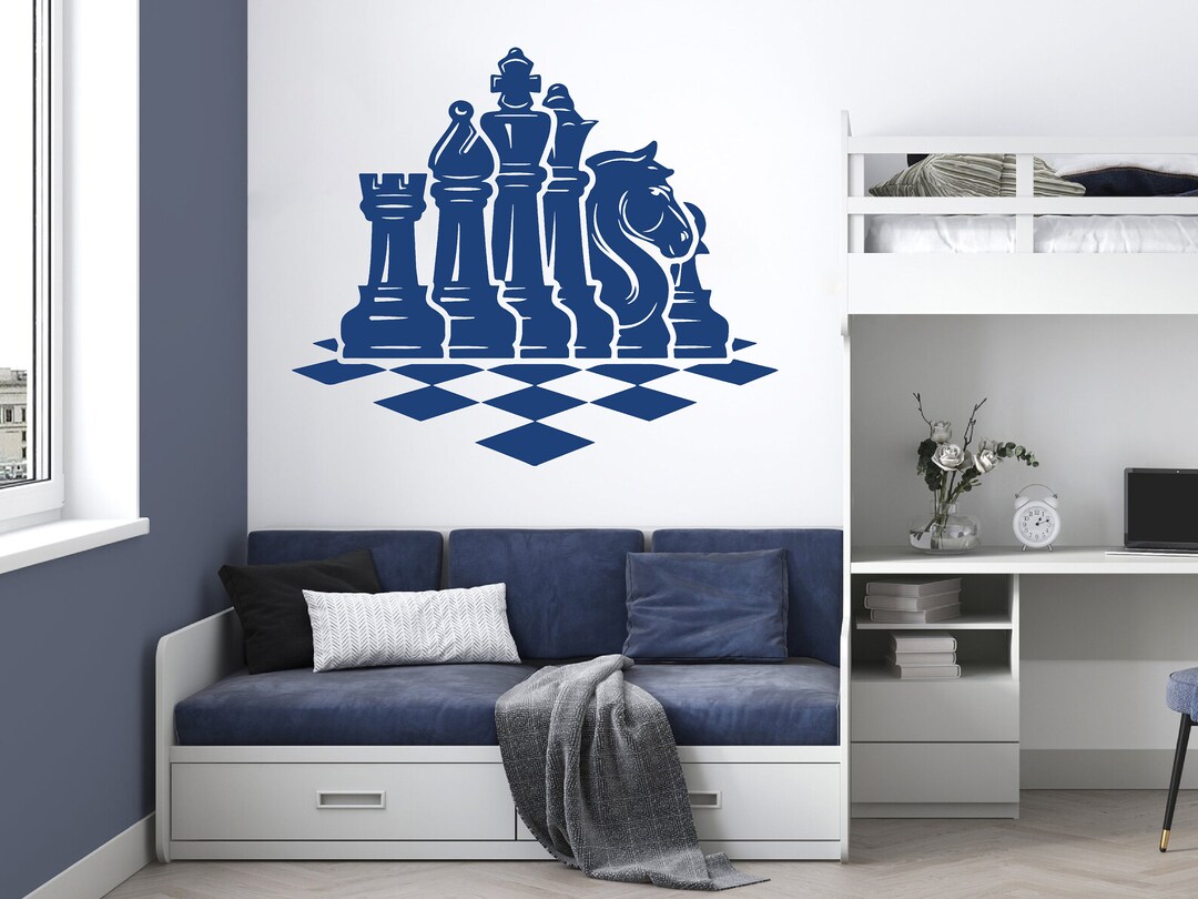 Chess Decal Chess Game Decal Game Room Chess Wall Decal Chess Piece ...