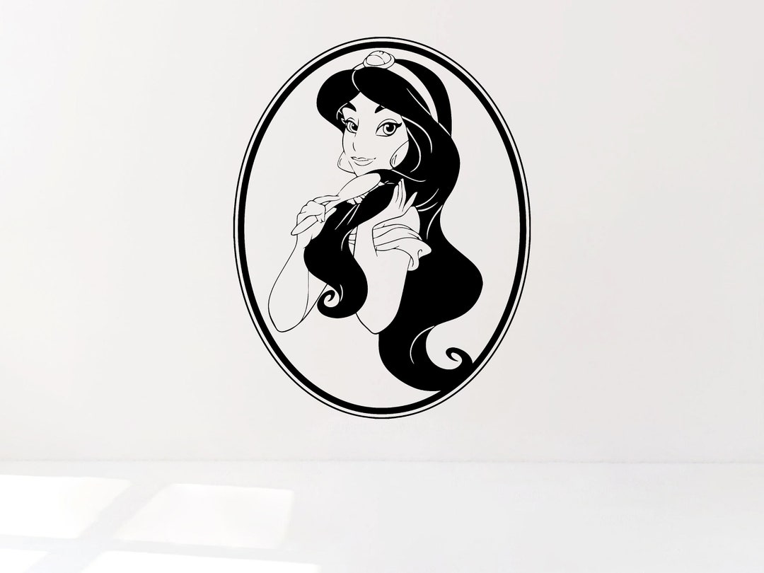 Jasmine Decal Disney Jasmine Decal Princess Jasmine Decal Wall Princess ...
