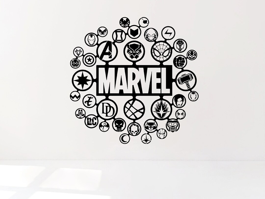 Marvel Decal Custom Name Decal Avengers Symbols Decal Superman ...