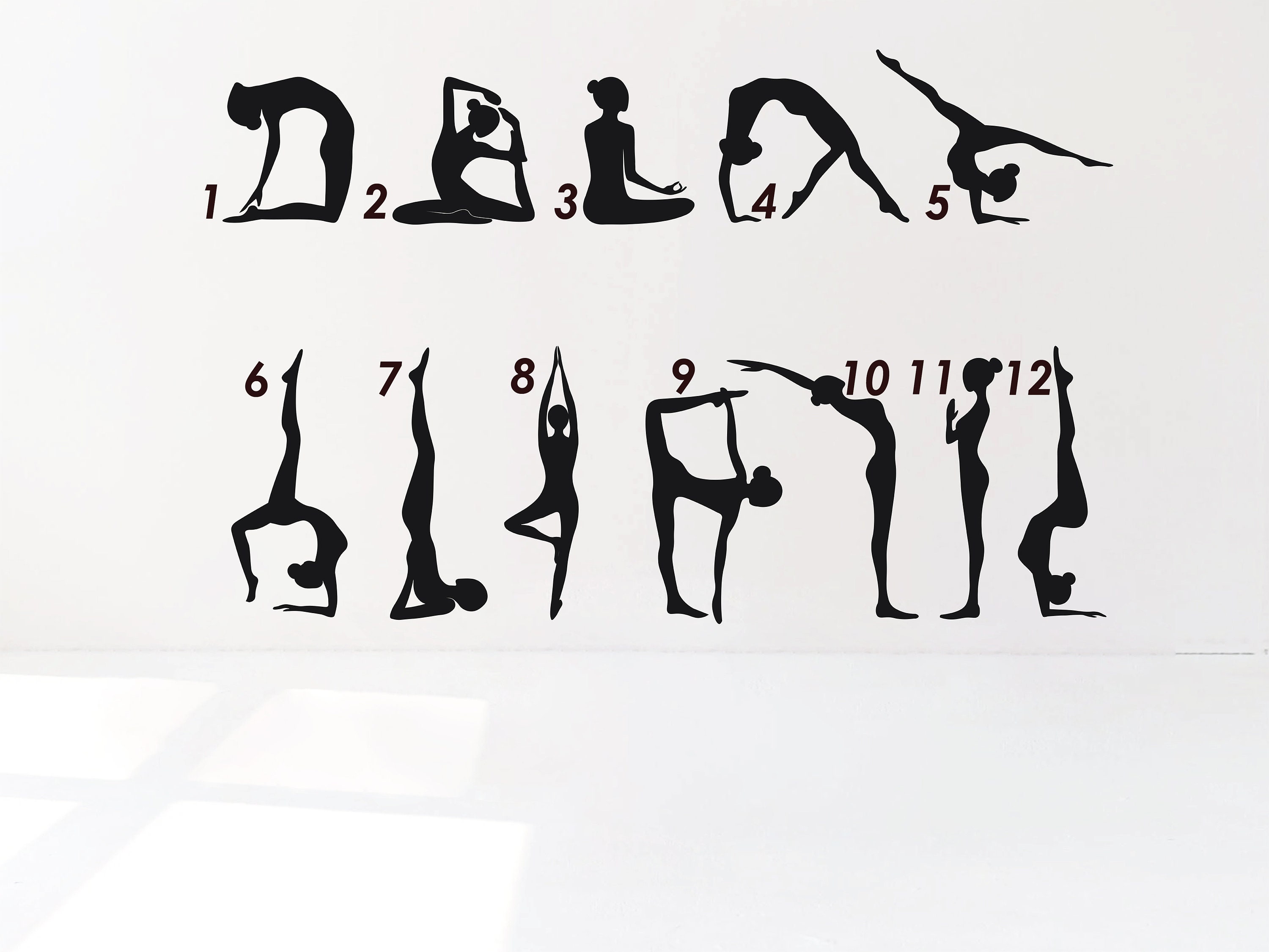 Yoga Bow Decal Yoga Studio Decals Yoga Decal Yoga Wheel Decal Vinyl Sticker Yoga Poses Stickers ...