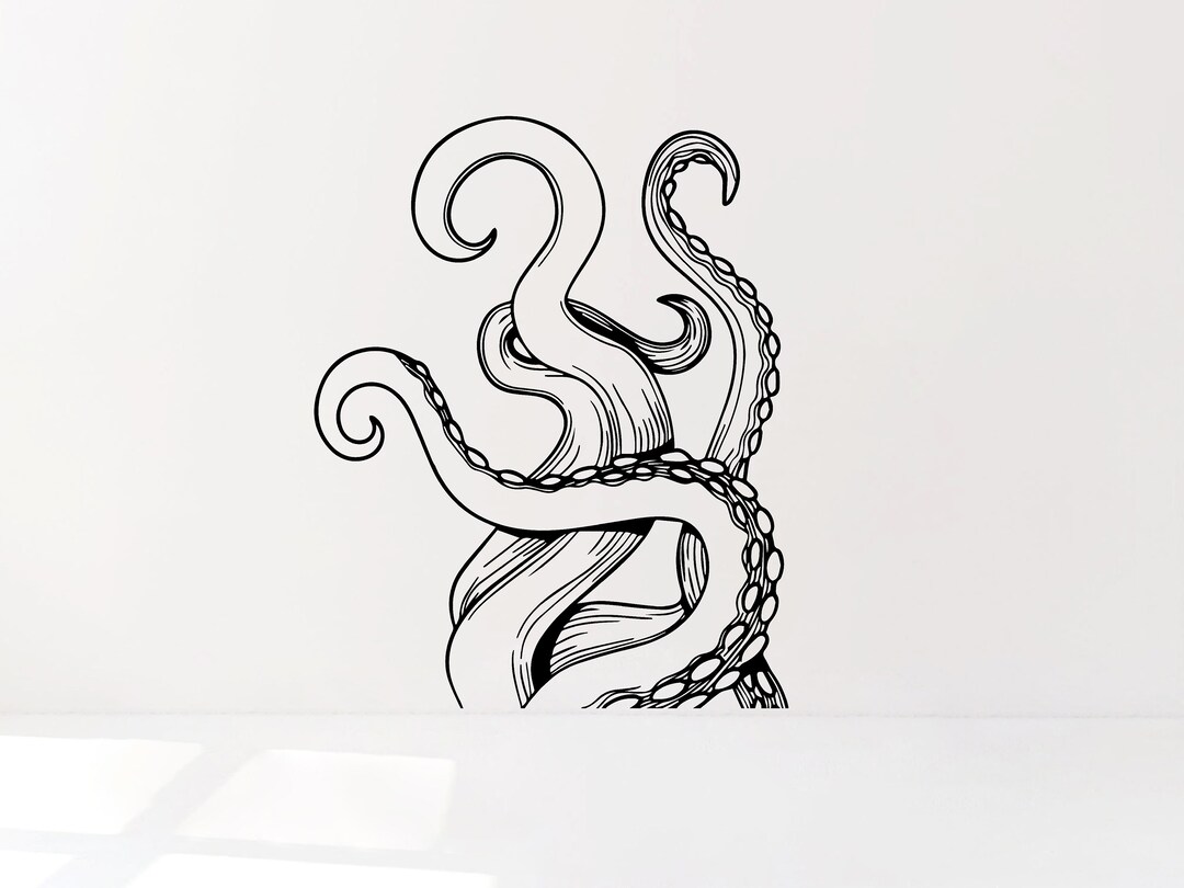 Tentacles Outline Decal Octopus Wall Decor Octopus Wall Decal Nursery ...