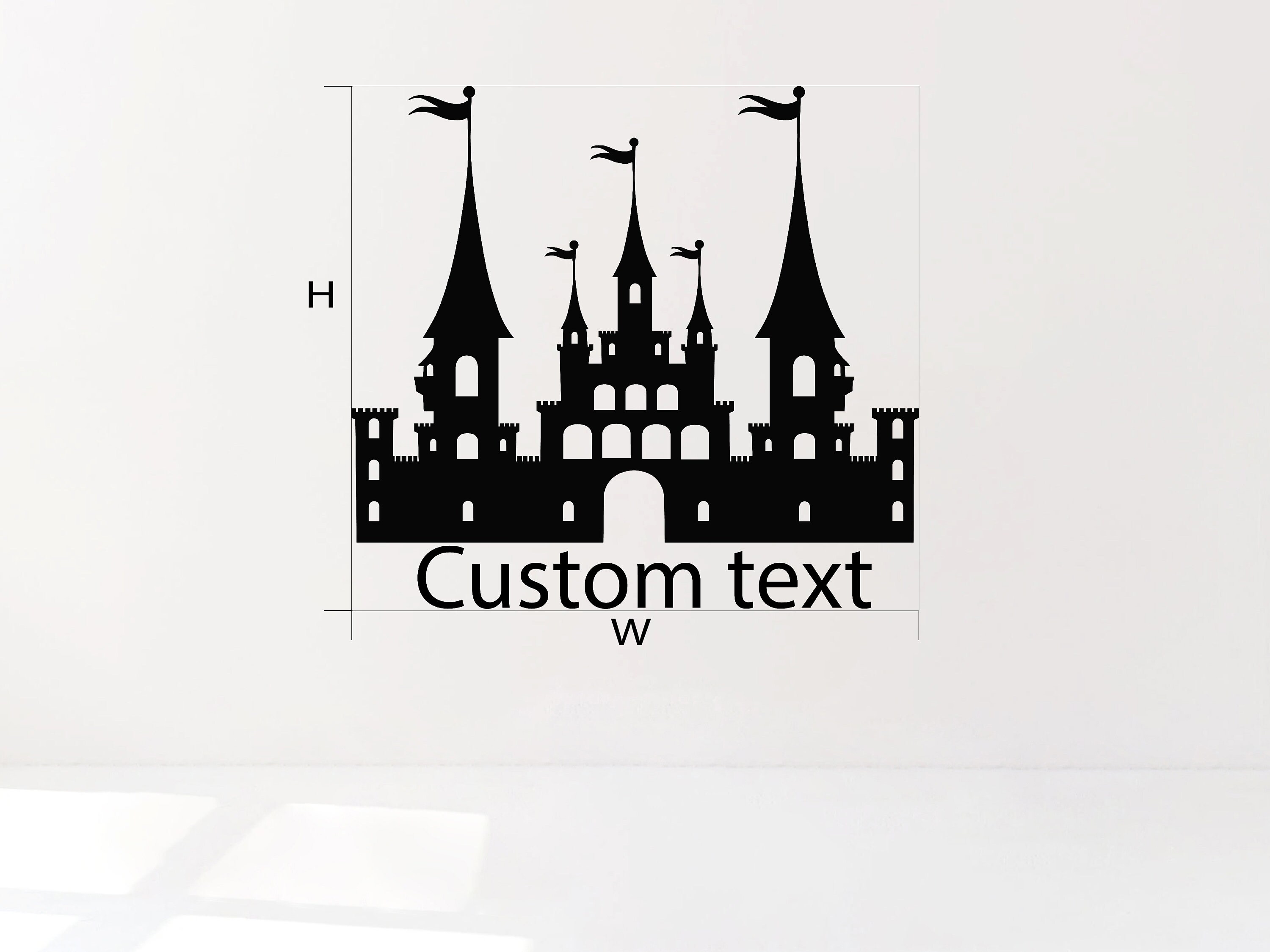 Castle Decal Castle Silhouette Decal Wall Princess Castle Decal Nursery ...