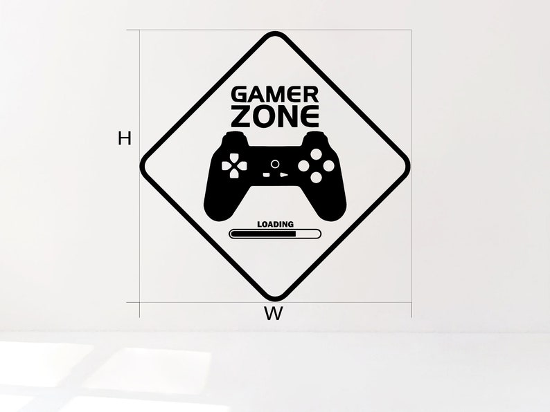 Gamer Zone Decal Game Decal Loading Decal Gamer Zone Wall Decal Gaming ...