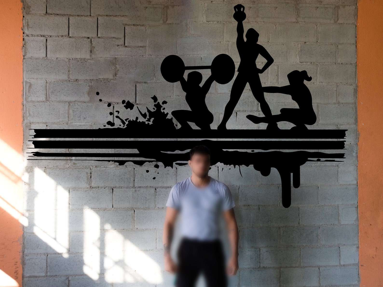 Sport Decal Gym Decal Workout Vinyl Gym Wall Decal Fitness Collage ...