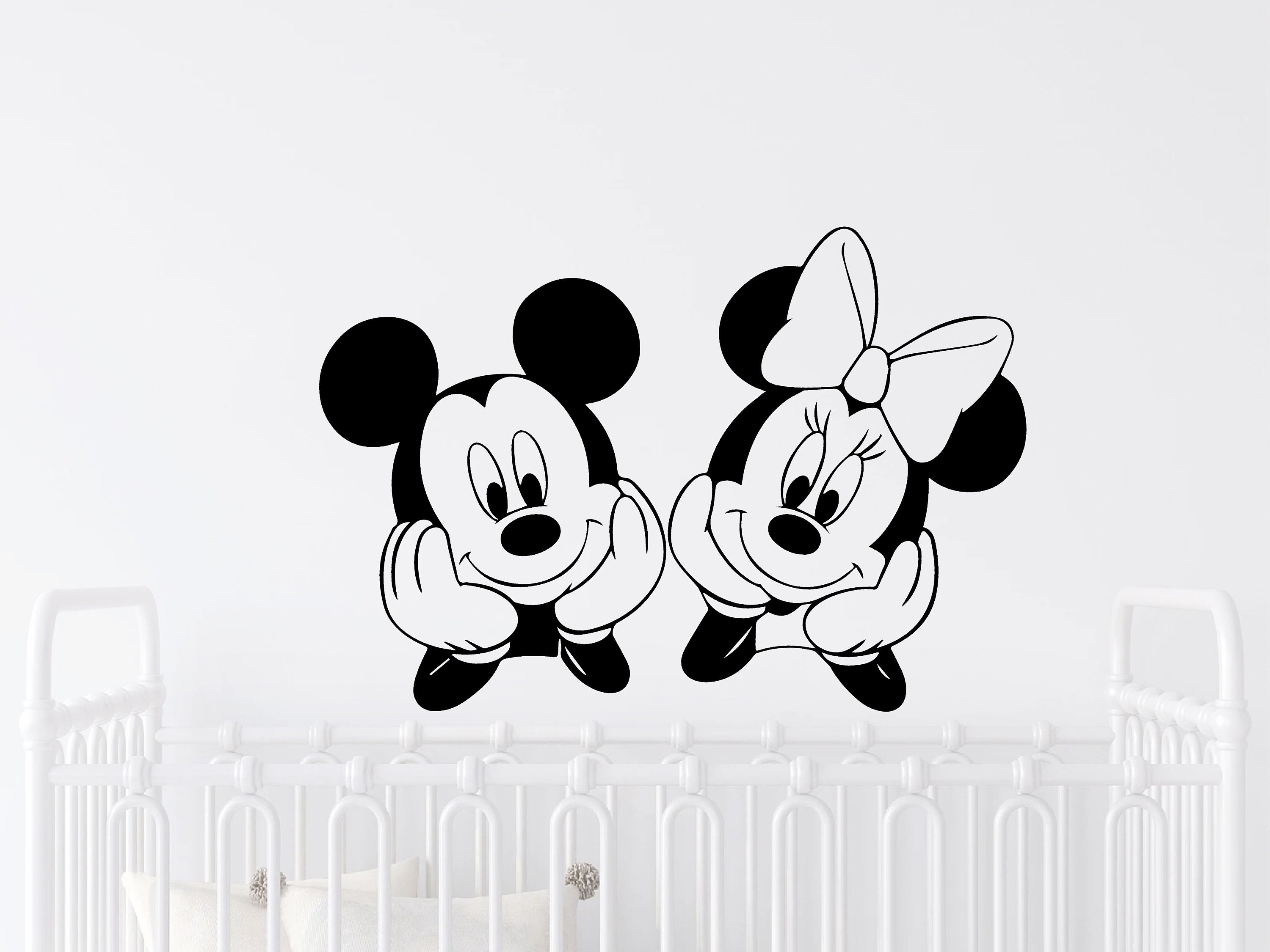 Mickey Mouse Decal Minnie Mouse Decal Disney Nursery Decal Mickey Decal ...
