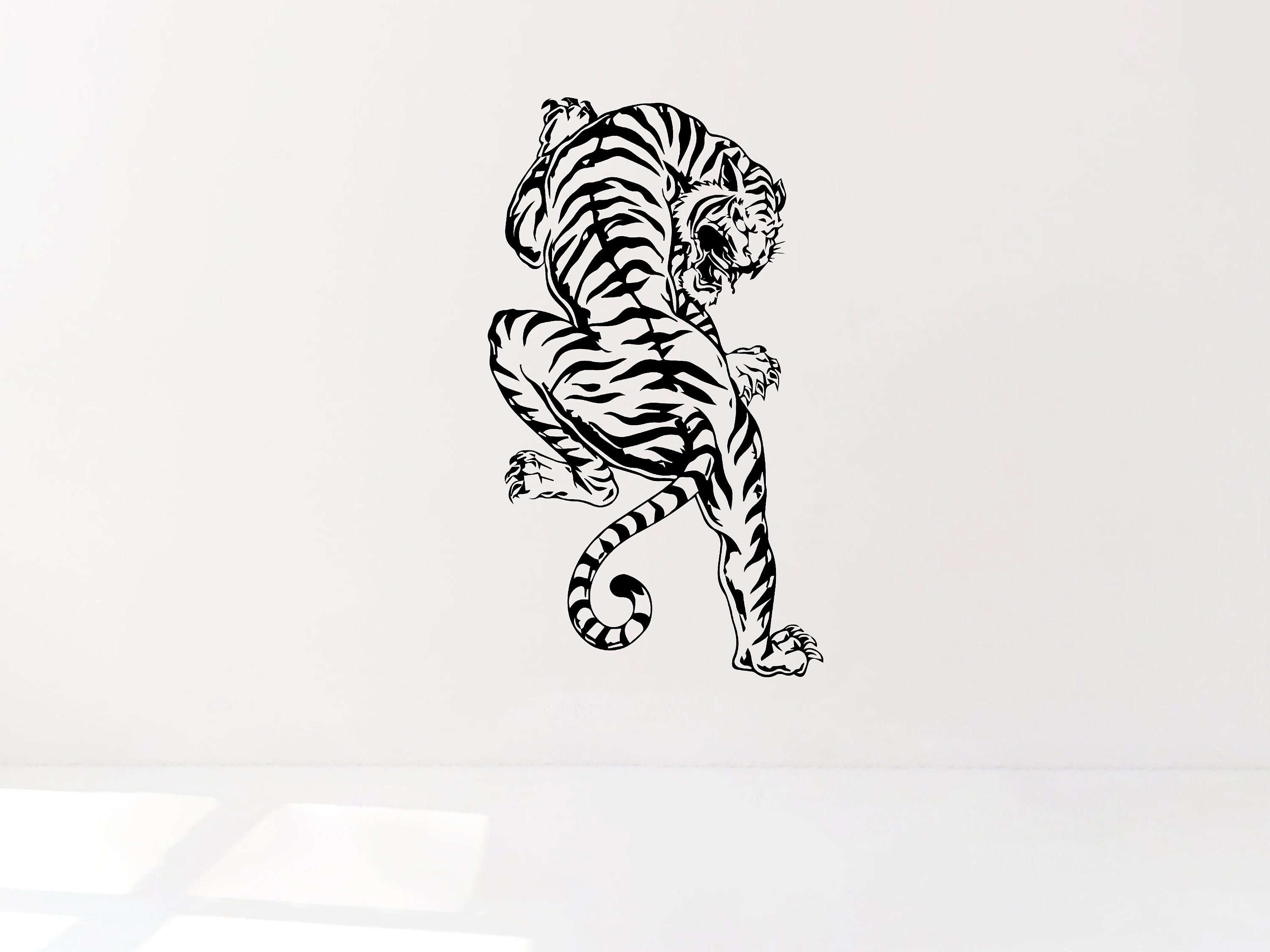 Fierce Tiger Decal Angry Tiger Decal Aggressive Tiger Decal Tiger Decal ...
